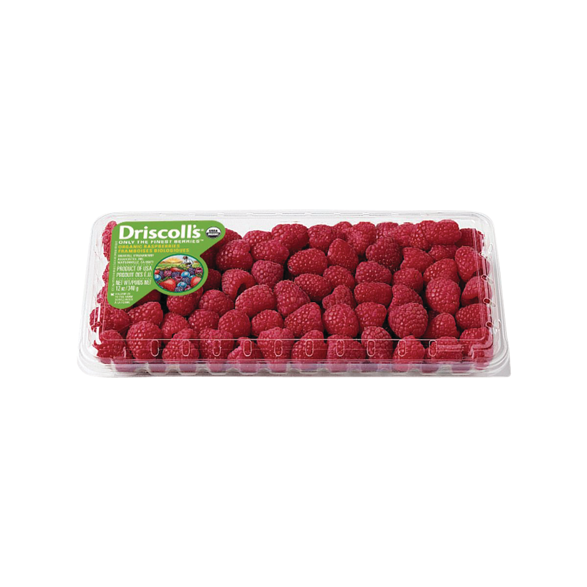 Organic Raspberries, 12 oz