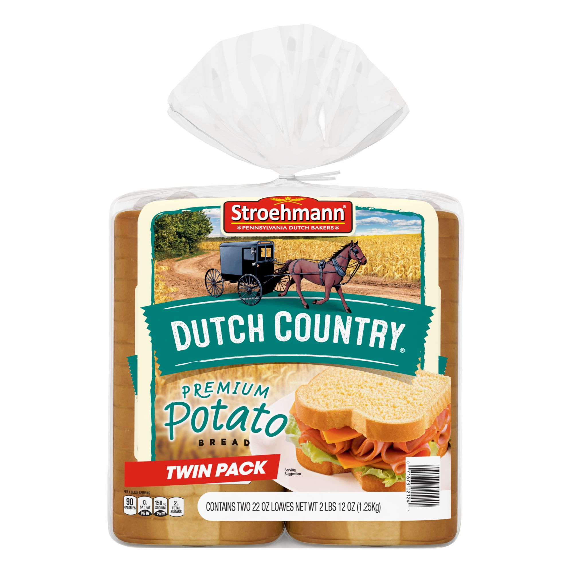 Stroehmann Dutch ctry Premium Potato Bread 22 oz (2-pk)