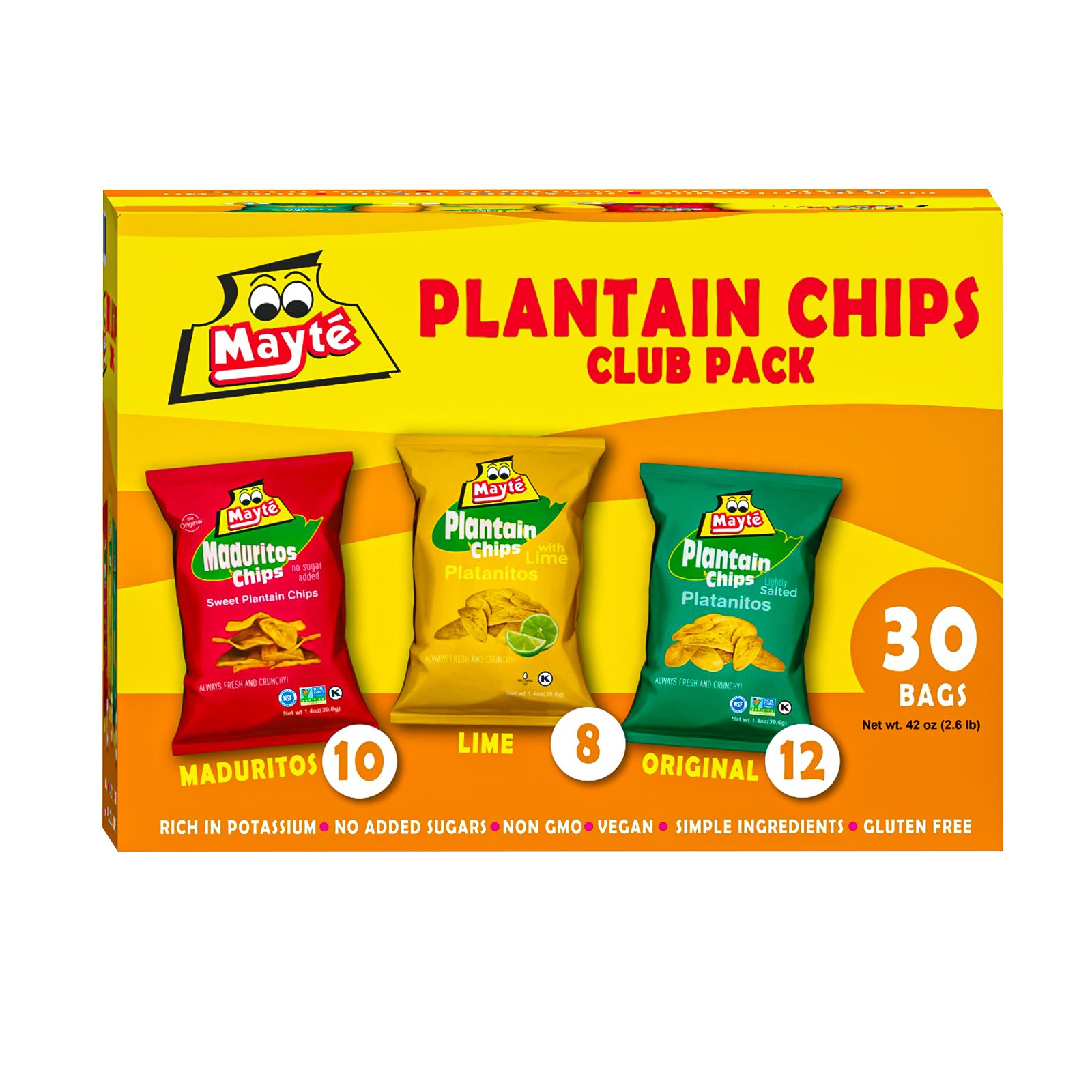Mayte Plantain Chips, Variety Pack, 30 count
