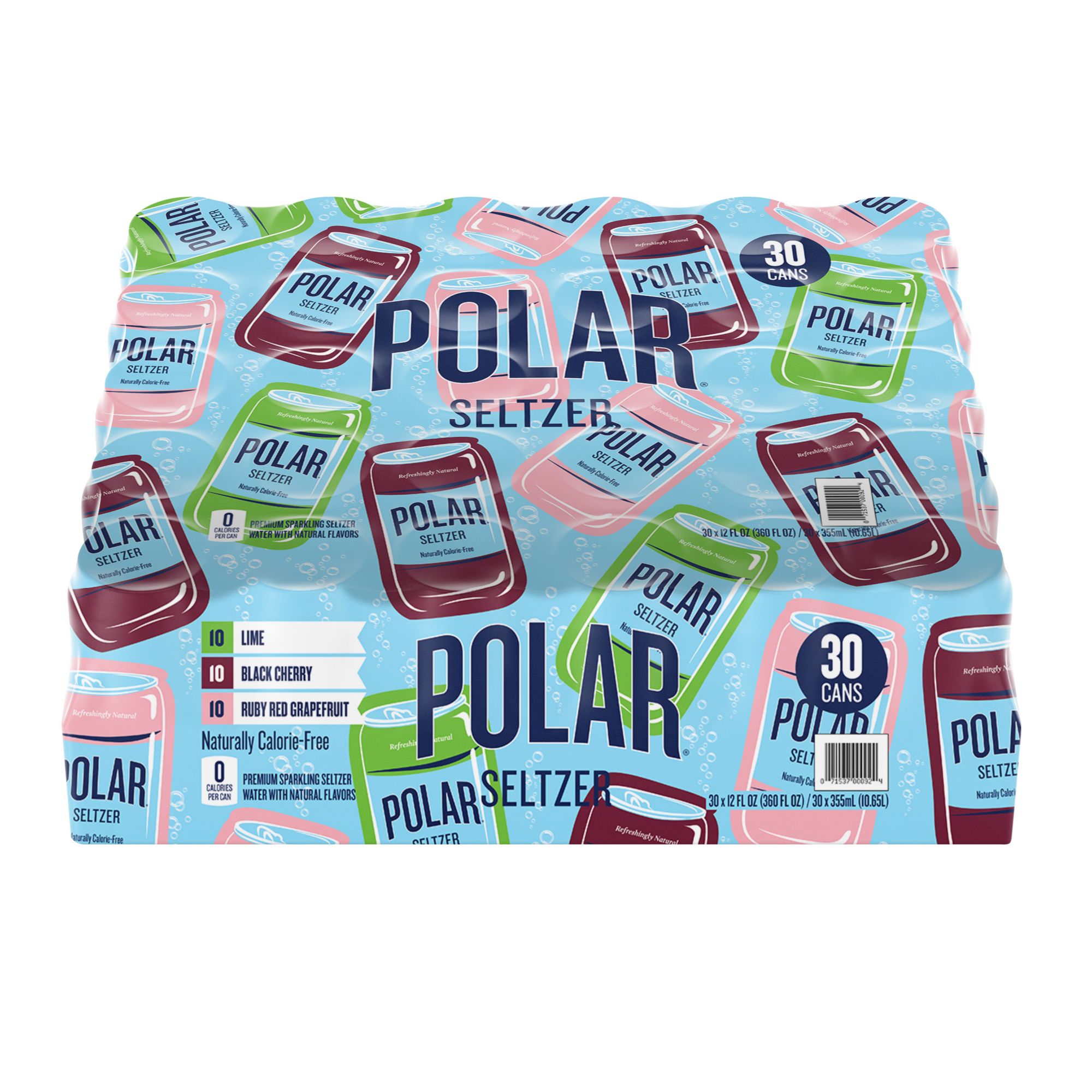 Polar Seltzer Variety Pack, Cans, 30 pack, 12 oz.