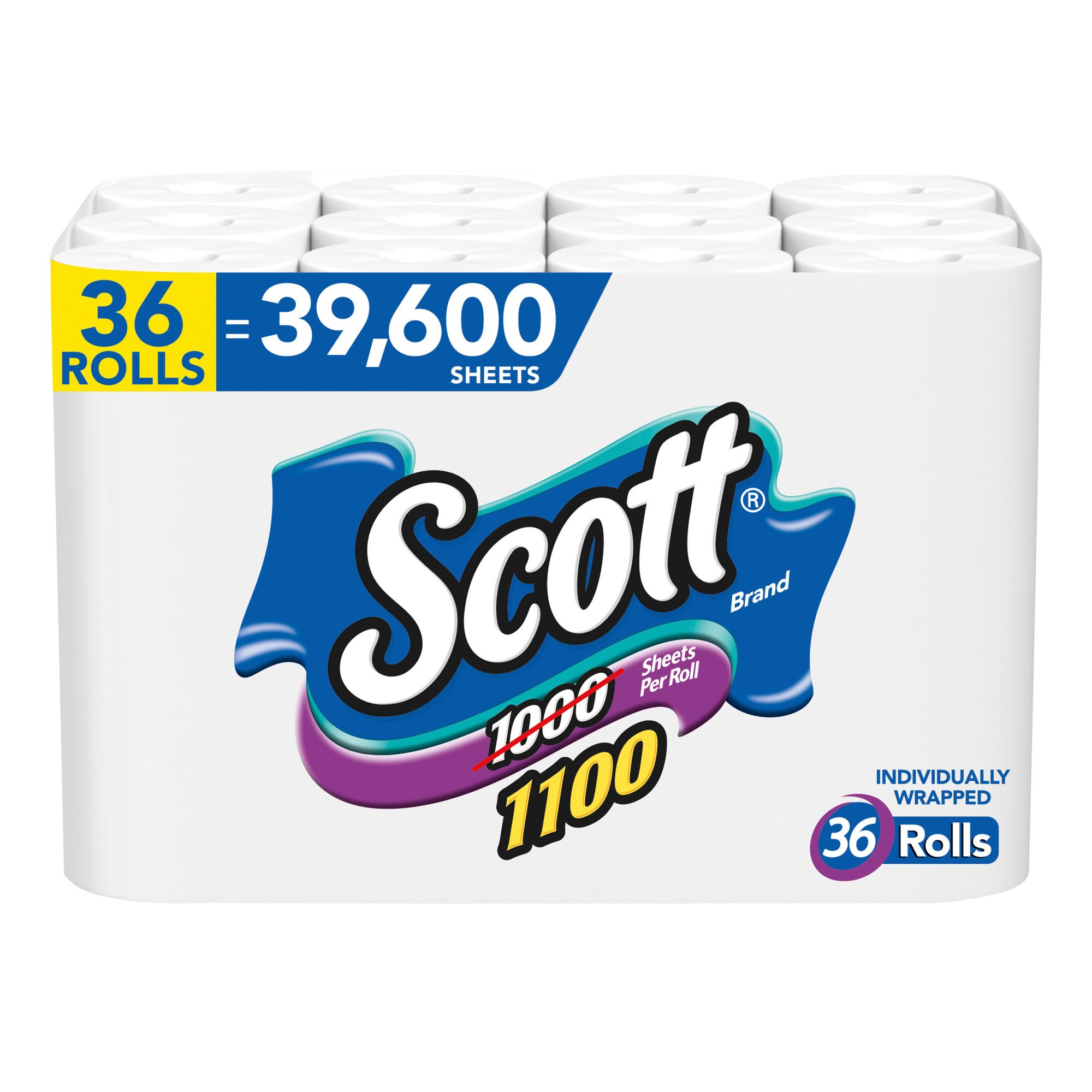 Scott 1-Ply Bath Tissue 1100 ct (36-pk)