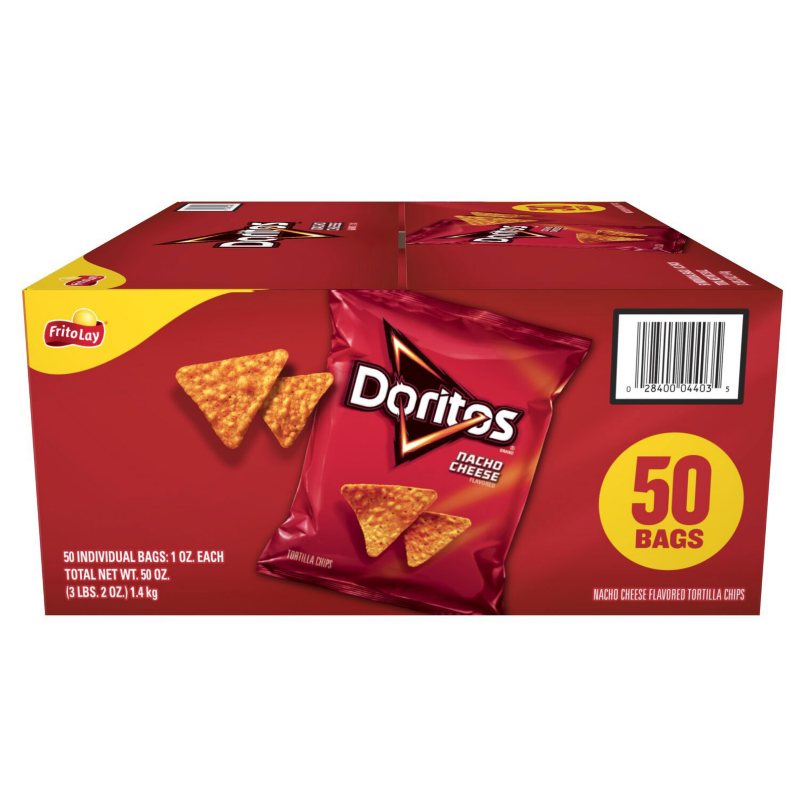 Doritos Nacho Cheese Tortilla Chips, 1 oz., 50 pack
