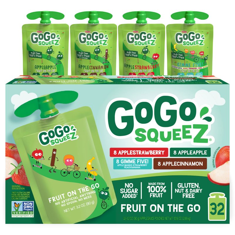 GoGo Squeez Applesauce Variety Pack 3.2 oz (32-pk)