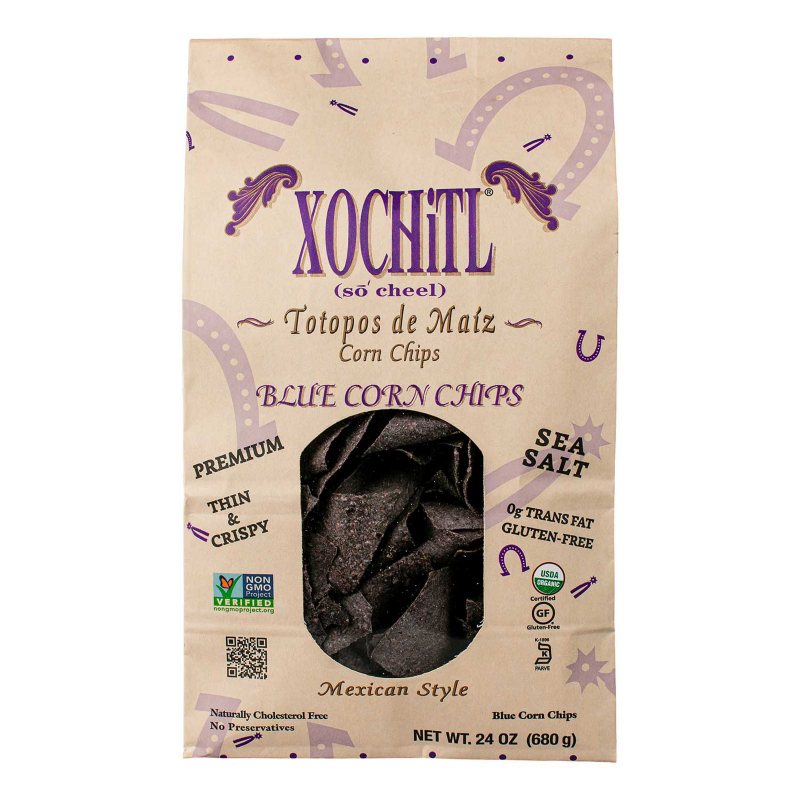 Xochitl Organic Blue Corn Tortilla Chips, 24 oz.