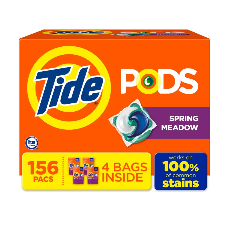 Tide PODS Laundry Detergent Pacs, Spring Meadow, 156 count