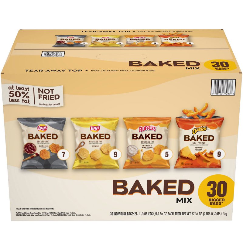 Frito-Lay Baked Mix Chips, Variety Pack, 30 count