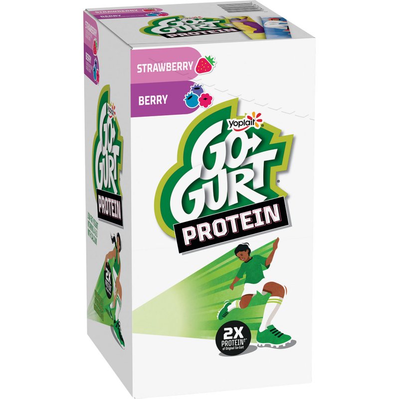 Yoplait Go-Gurt Protein Kids Yogurt, Variety Pack, 2 oz., 32 count