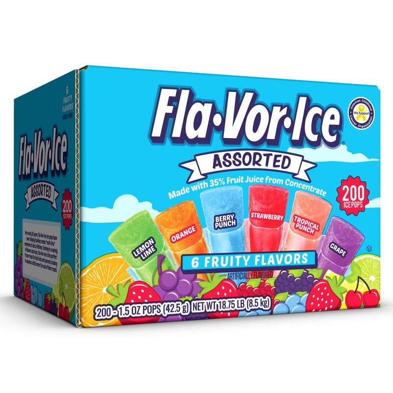 Fla-Vor-Ice Giant Pops, 1.5 oz., 200 pack