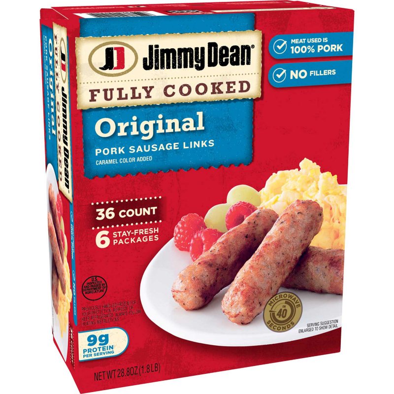 Jimmy Dean Fully Cooked Original Pork Sausage Links 36 count