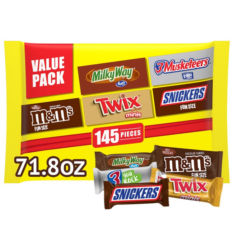 Mars Milk Chocolate Variety Pack Candy, 145 pcs.