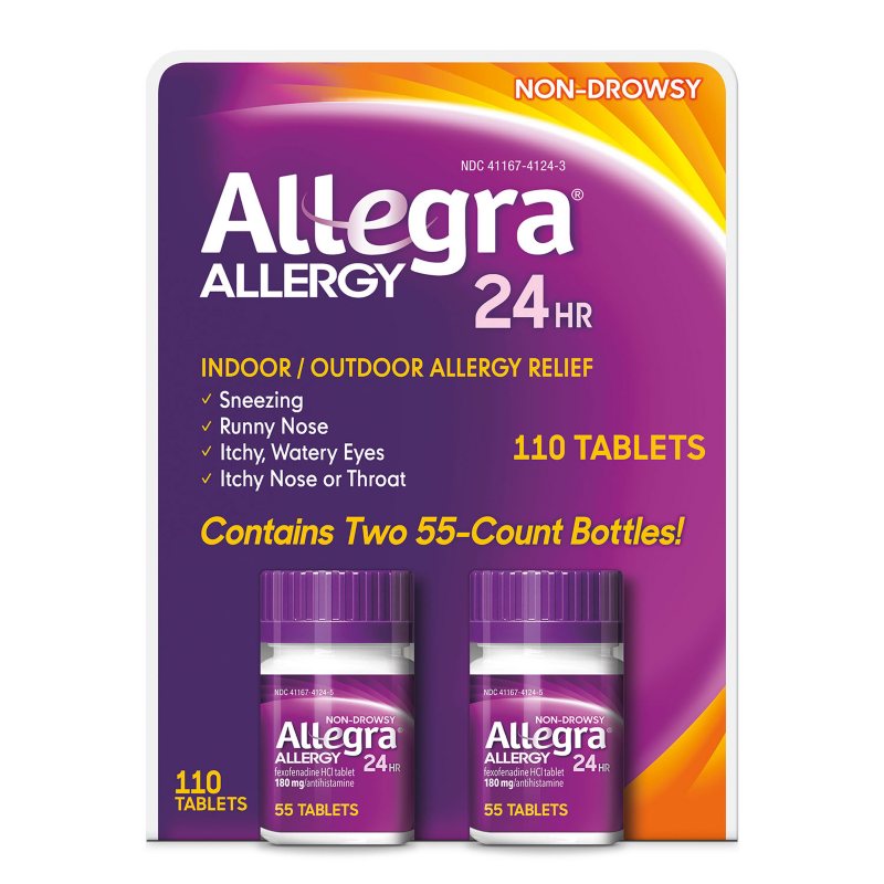 Allegra 180mg Allergy Non-Drowsy Tablets 55 ct (2-pk)