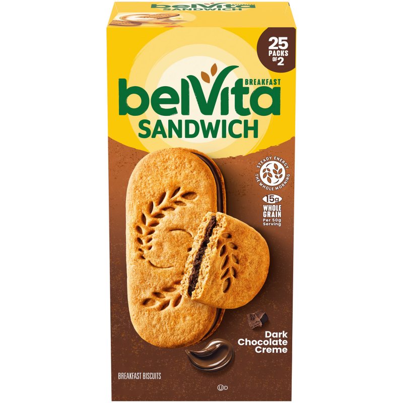 Belvita Breakfast Sandwich Dark Chocolate Creme 25 ct