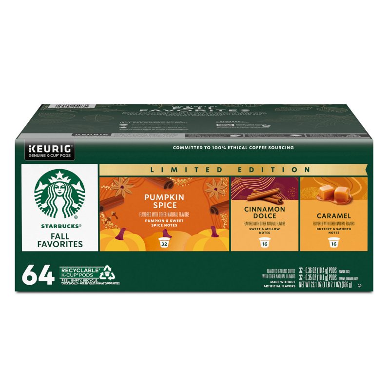 Starbucks Coffee Pods, Fall Variety Pack, 64 ct.
