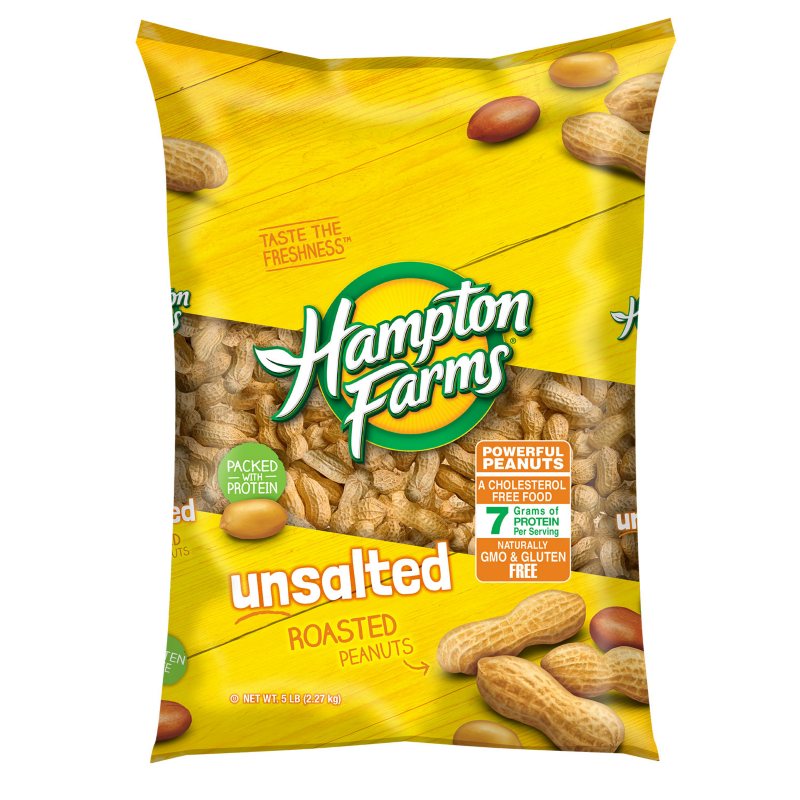 Hampton Farms Unsalted & ed Peanuts 80 oz