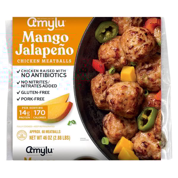 Amylu Mango Jalapeno Chicken Meatballs, 46 oz