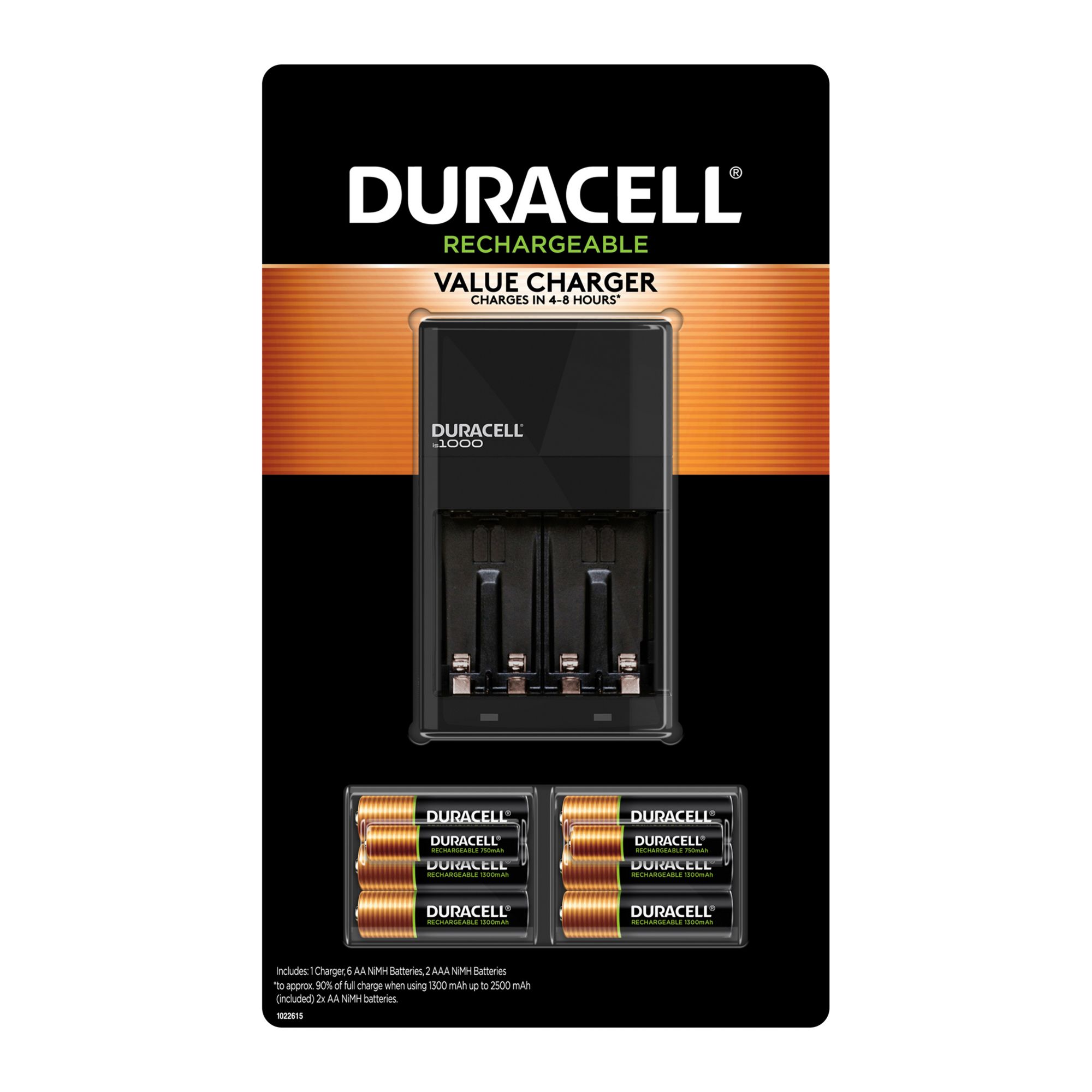 Duracell Rechargeable Batteries Kit Variety Pack 9 ct