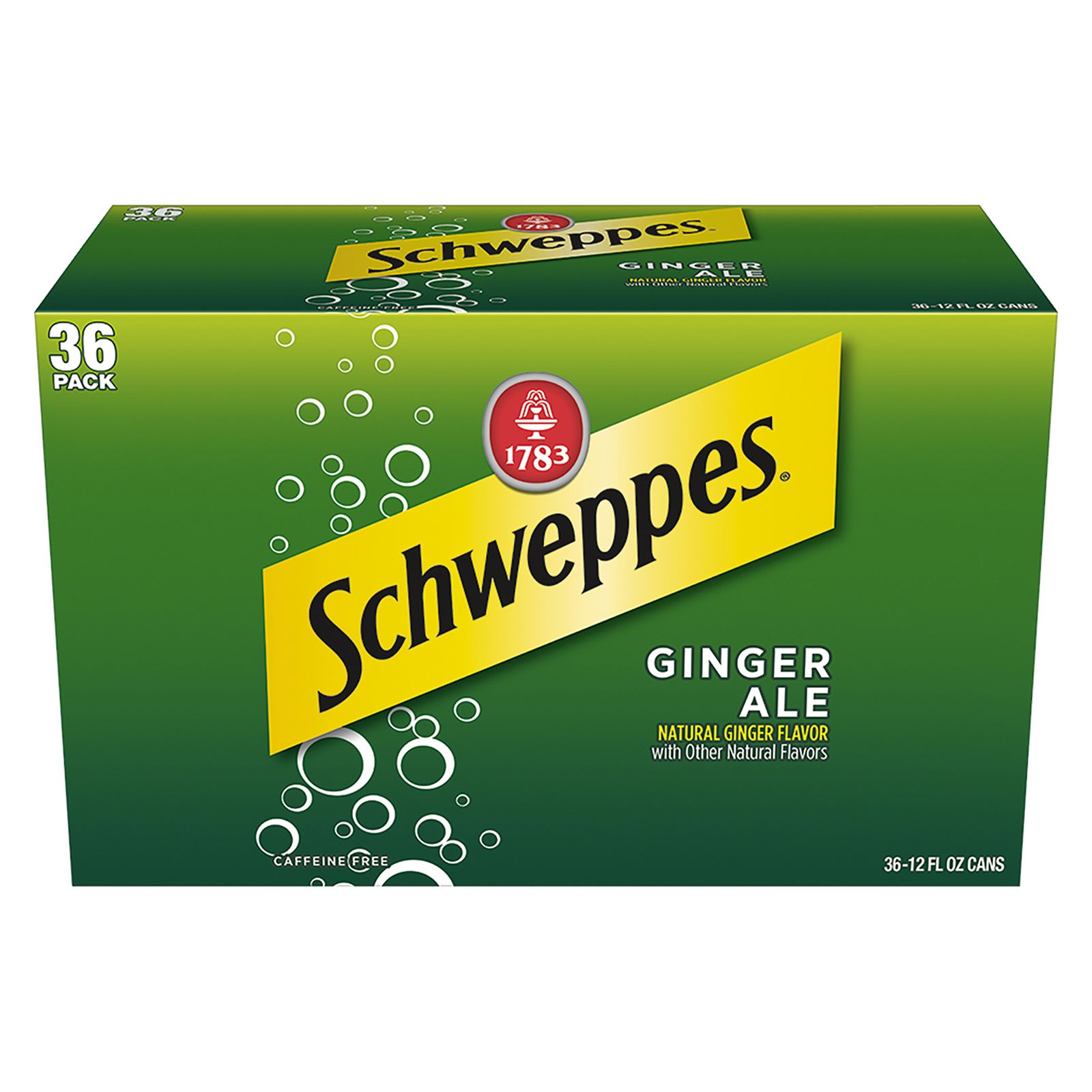 Schweppes Ginger Ale Soda Cans, 12 oz., 36 pack