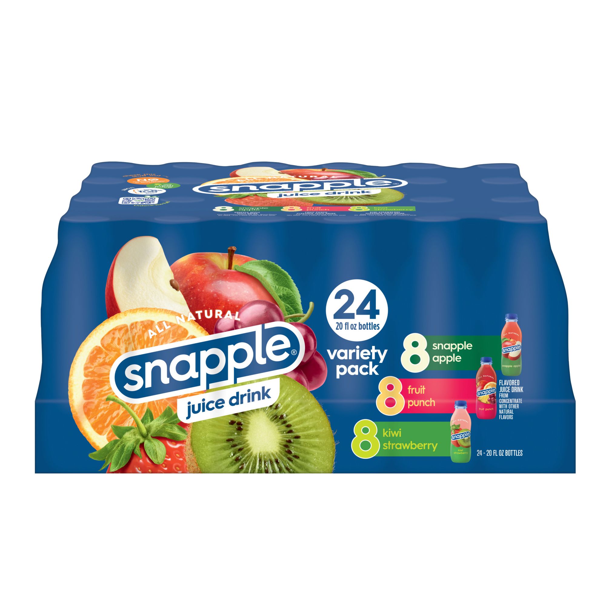 Snapple Juice Drink Variety Pack 20 fl oz (24-pk)