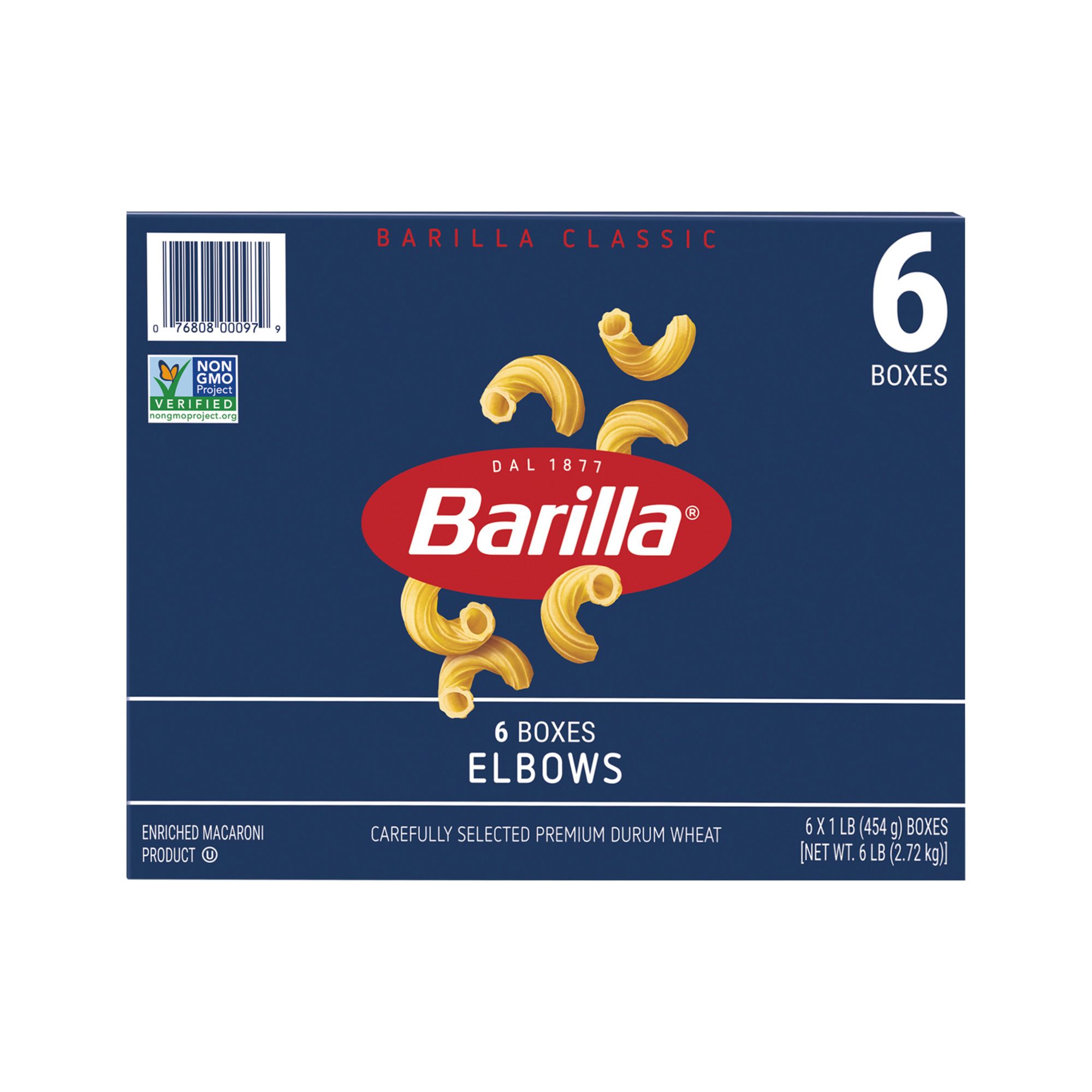 Barilla Pasta Elbows 16 oz (6-pk)