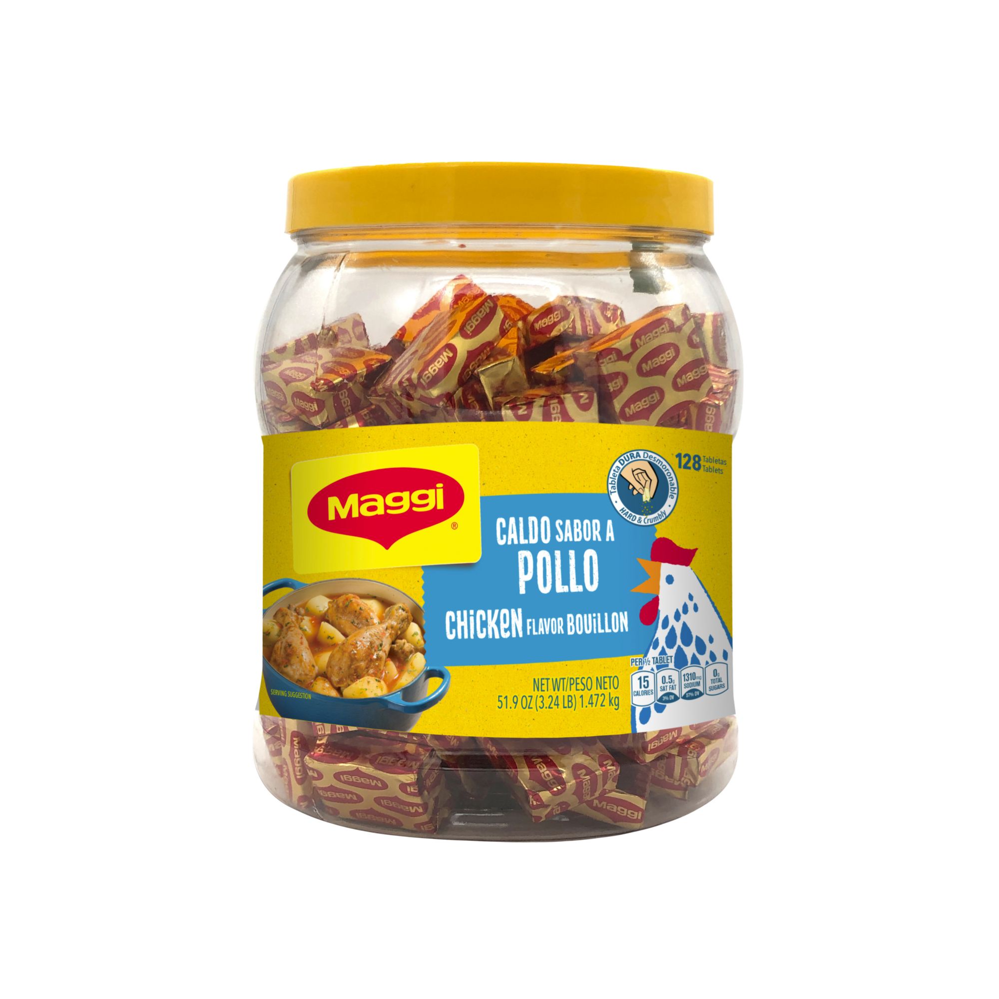 Maggi Chicken Flavor Bouillon Tablets 128 ct