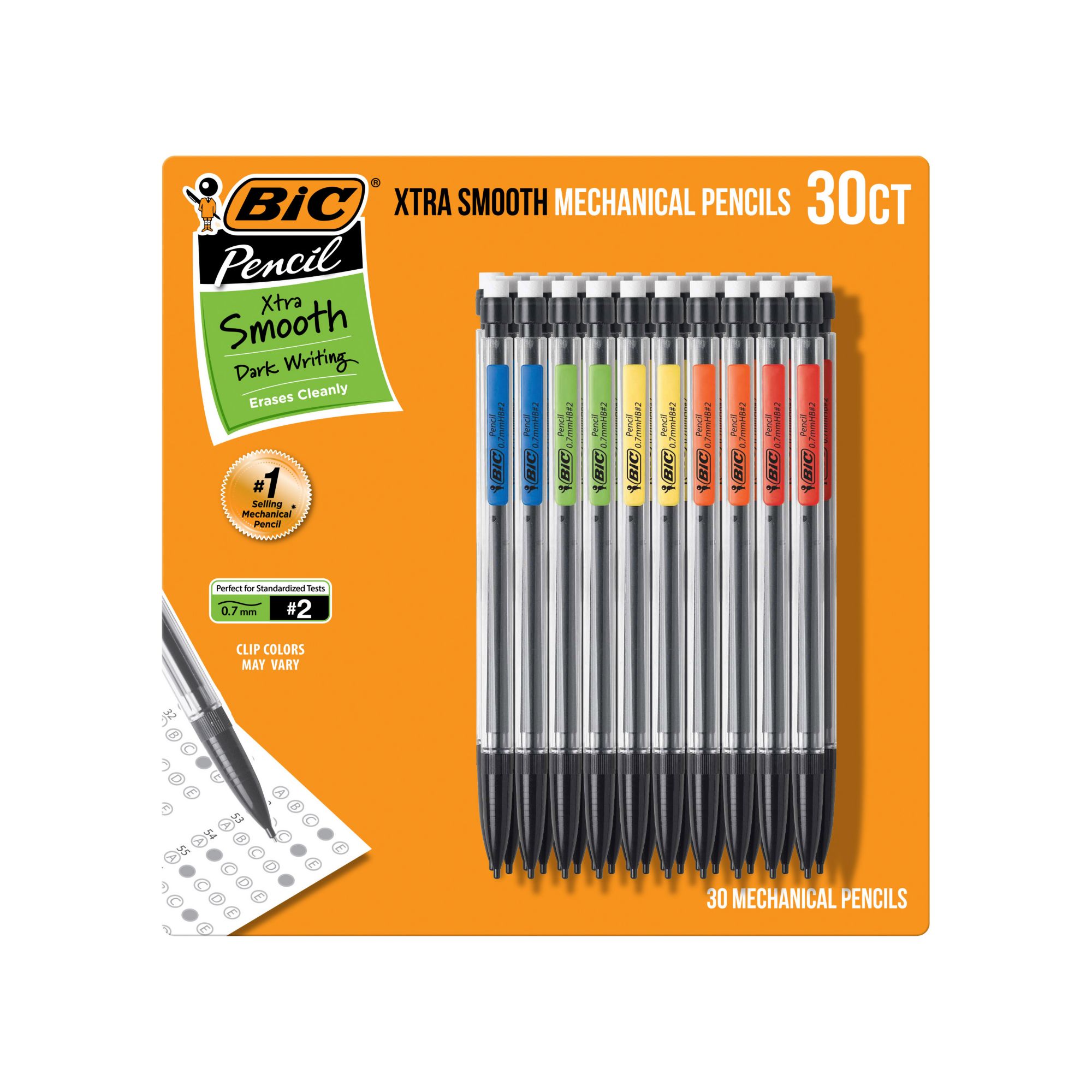 BIC Xtra-Smooth Mechanical Pencils with Erasers, 30 count