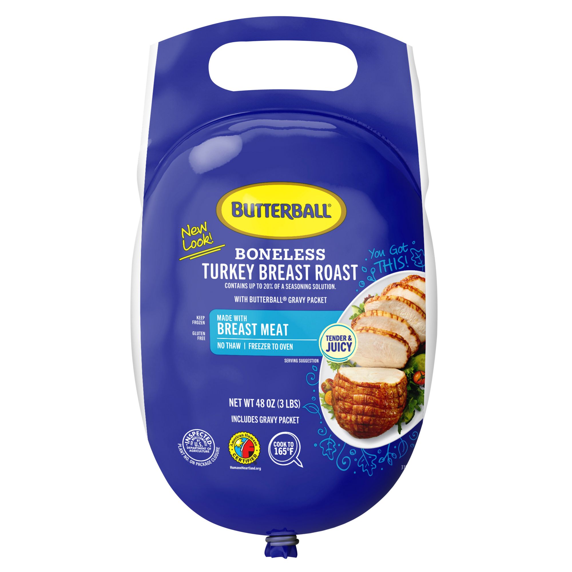 Butterball Frozen Boneless Turkey Breast Roast, Serves 2-6, 3 lbs.