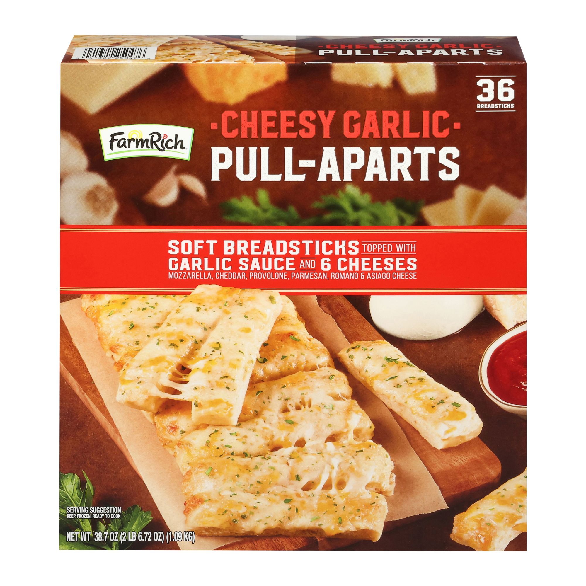 Farm Rich Cheesy Sticks Pull-Aparts Breadsticks, 36 count