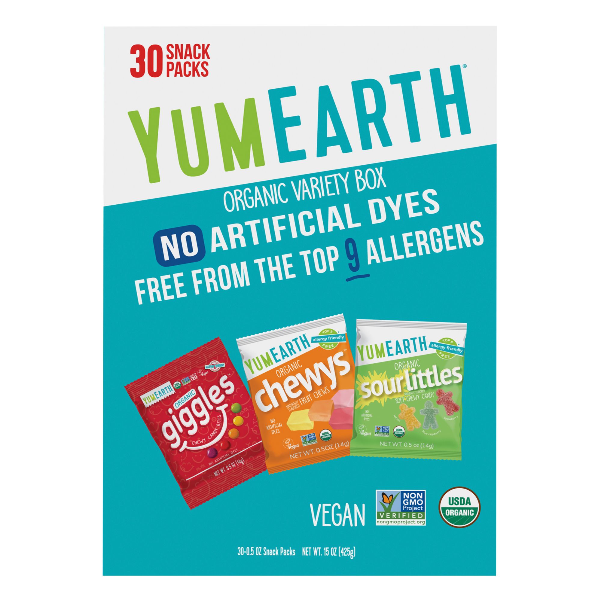 YumEarth Organic Variety Box, 0.5 oz., 30 count