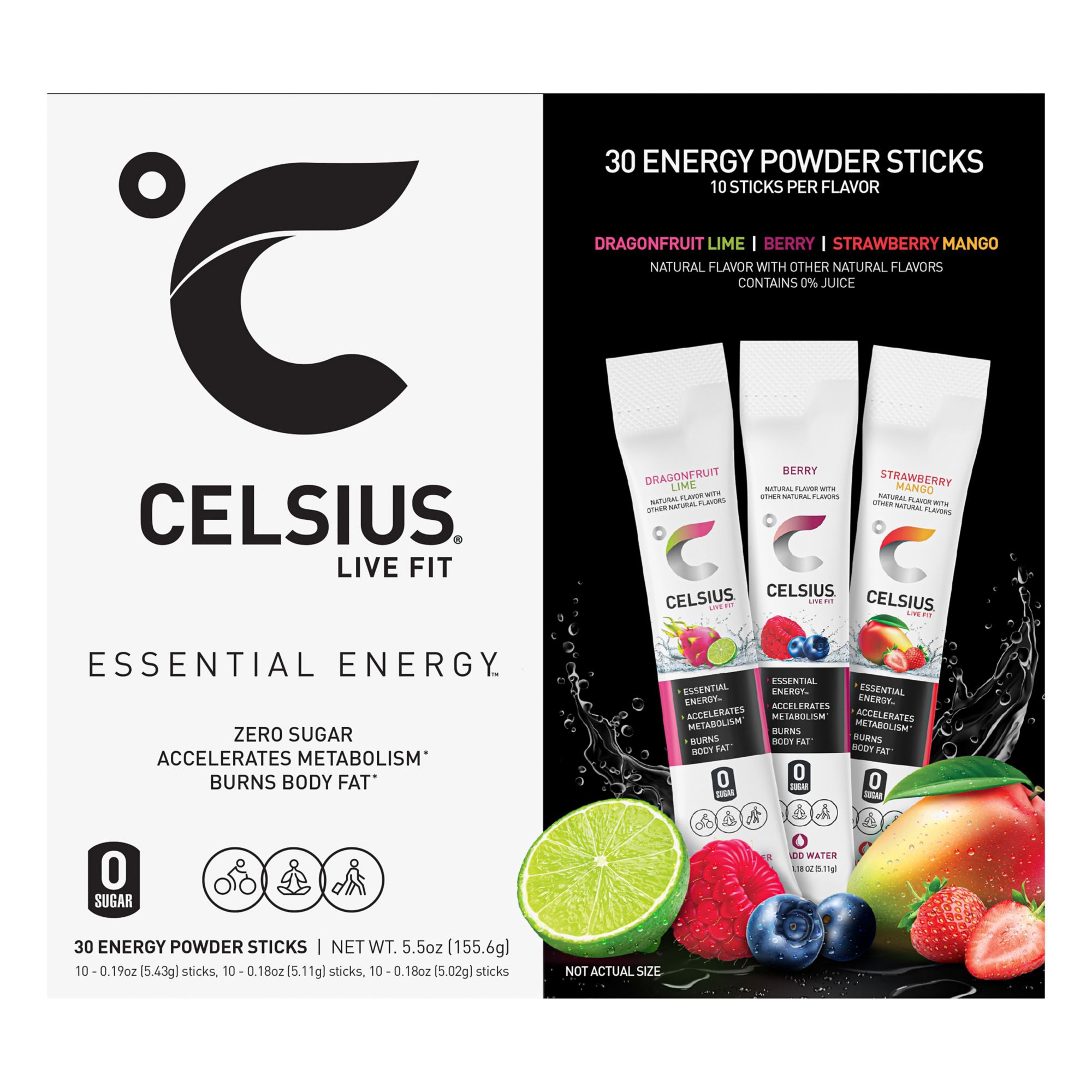 Celsius On-the-Go Energy Powder Sticks, 30 count