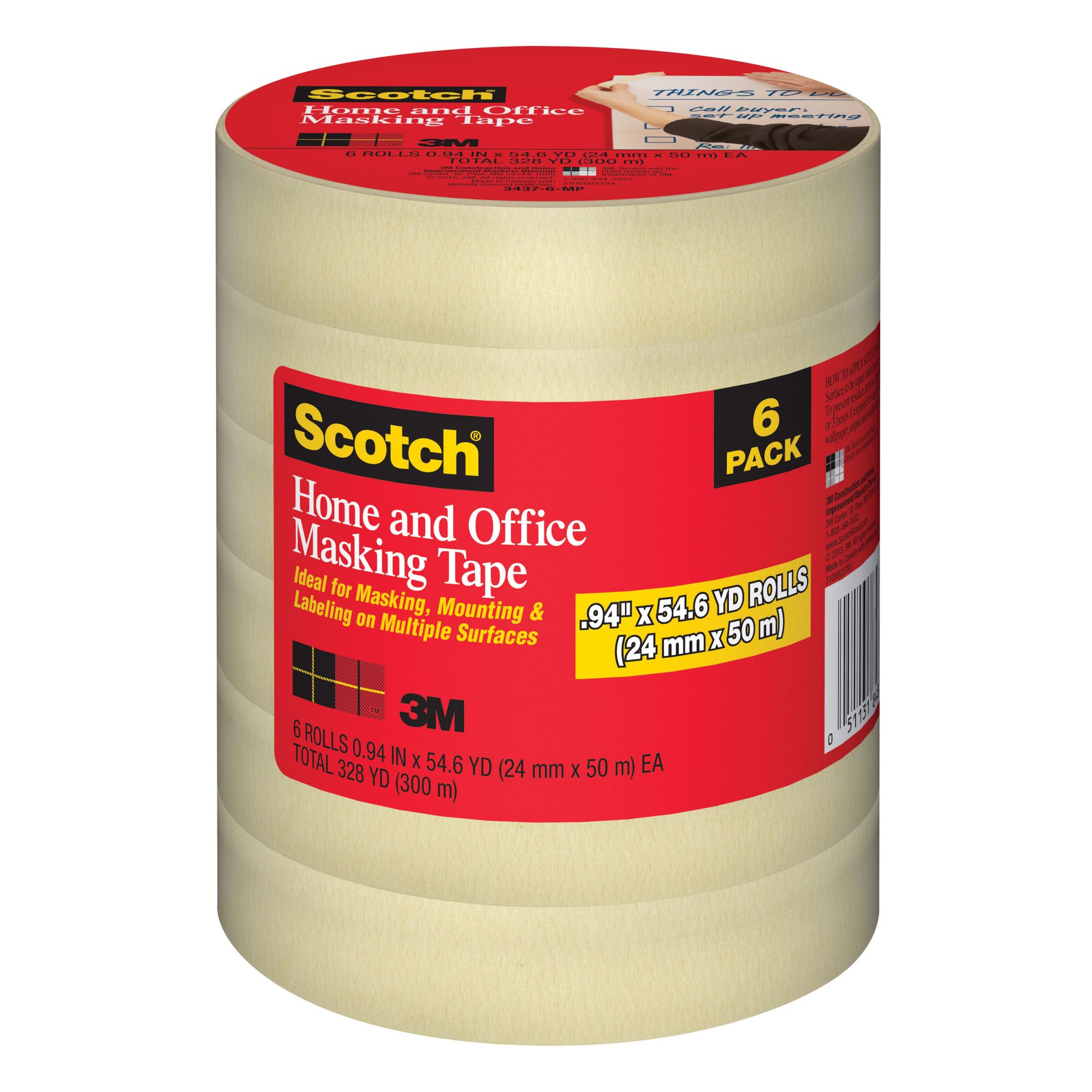 Scotch Home & Office Masking Tape 6 ct