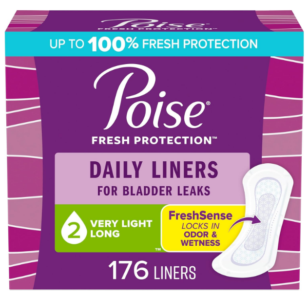 Poise Daily Liners Very Light Absorbency Long 176 Count