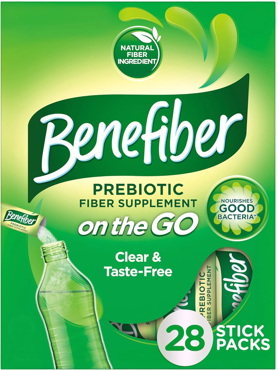 Benefiber Prebiotic Unflavored Fiber Sticks, 28 ct