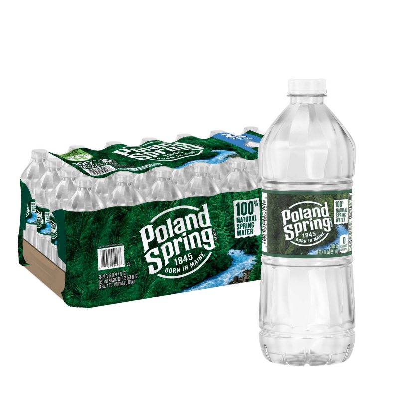 Poland Spring 100% Natural Spring Water Bottles 20 fl oz (28-pk