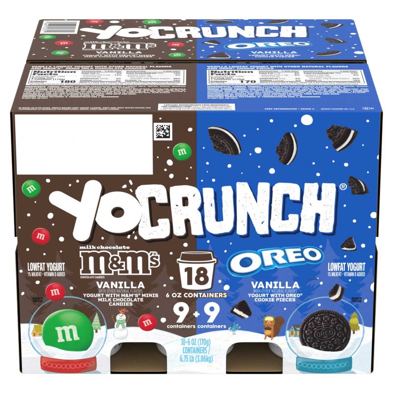 YoCrunch Yogurt Variety Pack, 6 oz. cups, 18 count