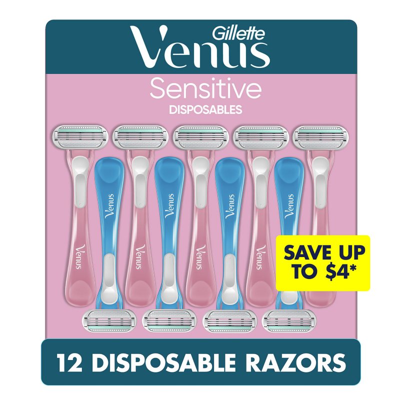 Venus Sensitive Disposable Razors 12 ct