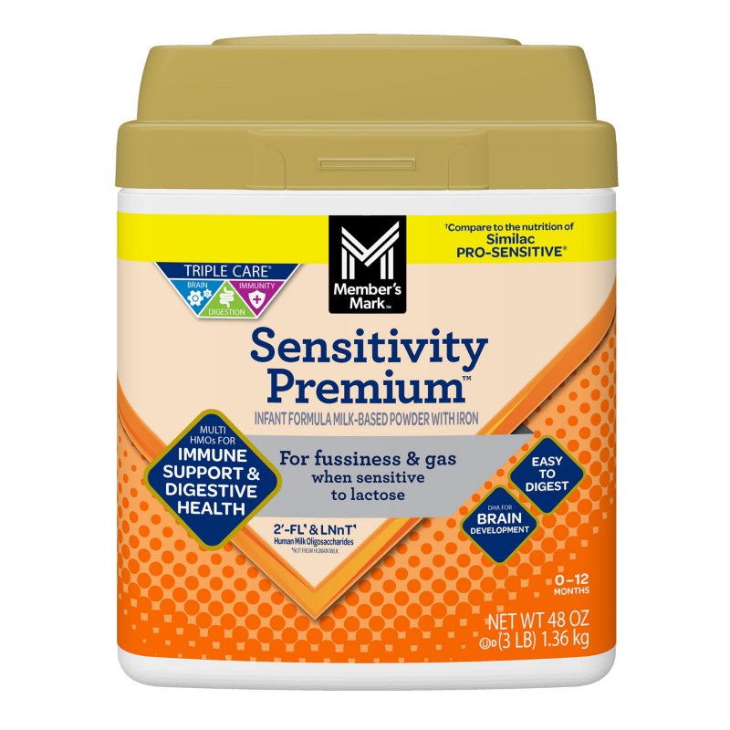 Member's Mark Sensitivity Premium Infant Formula with Iron 48 o