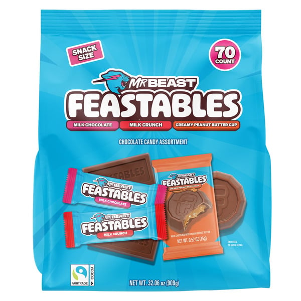 Feastables Assorted Chocolate Variety Pack, 32.06 oz, 70 count