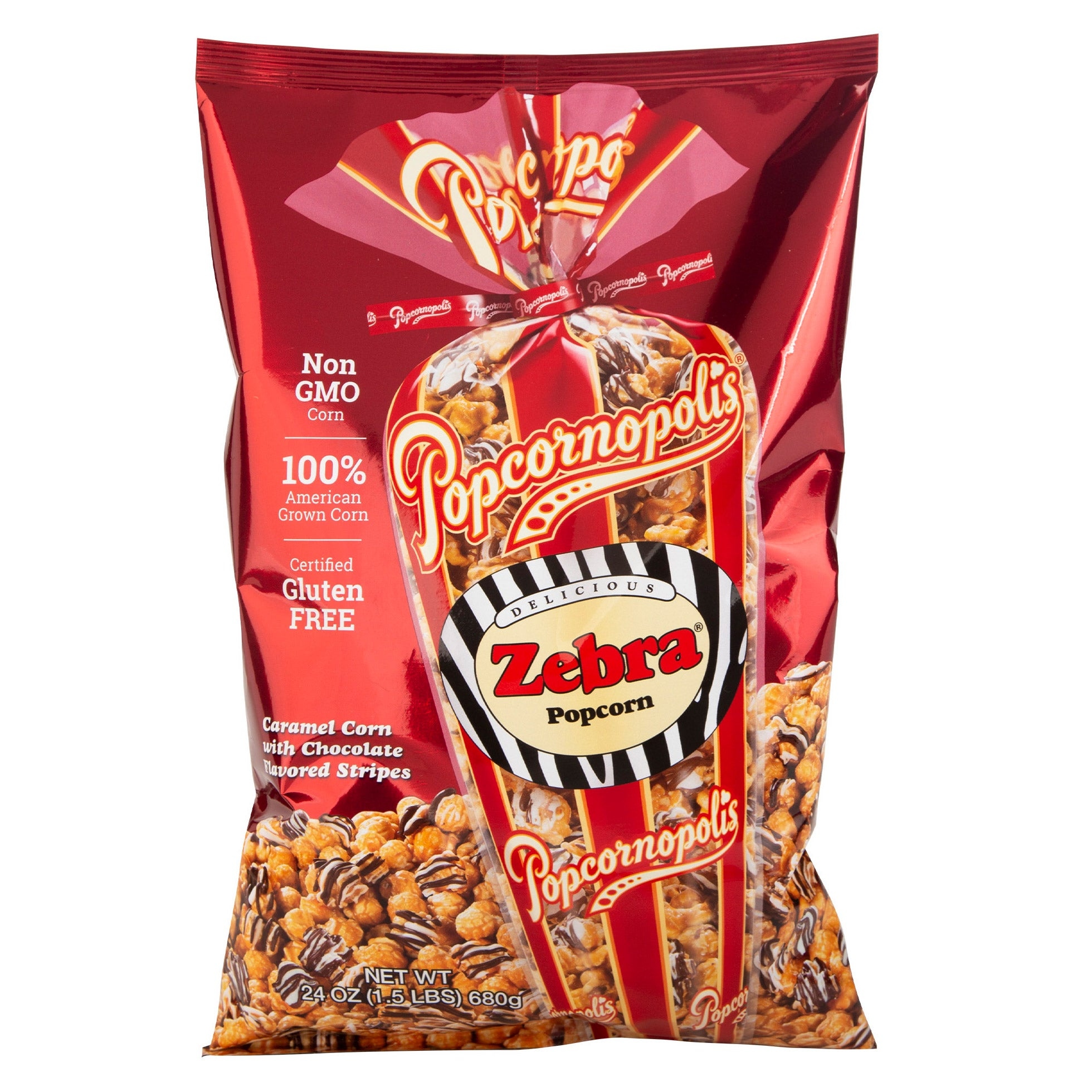 Popcornopolis Zebra Popcorn 24 oz