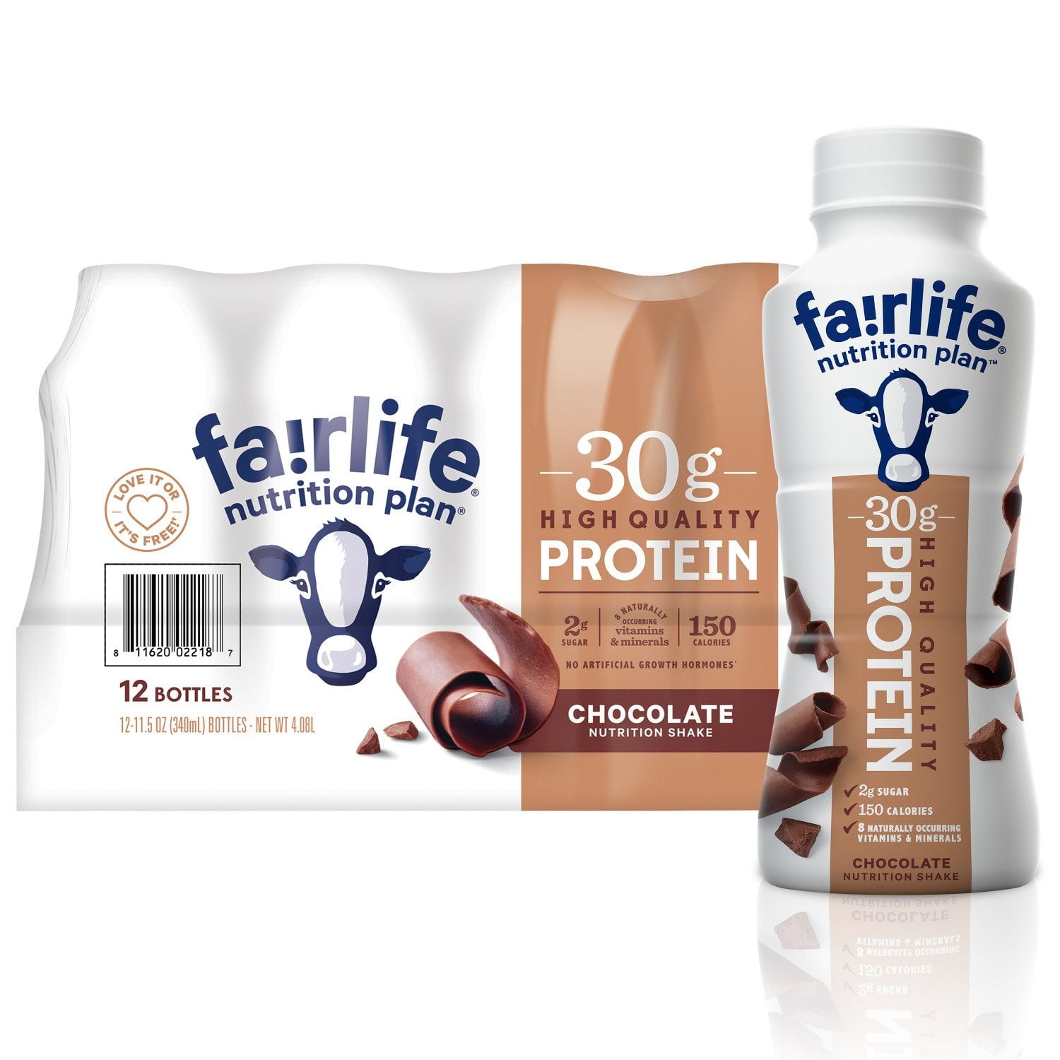 Fairlife Nutrition High Protein Shake, Chocolate, 11.5 oz (12-pack)
