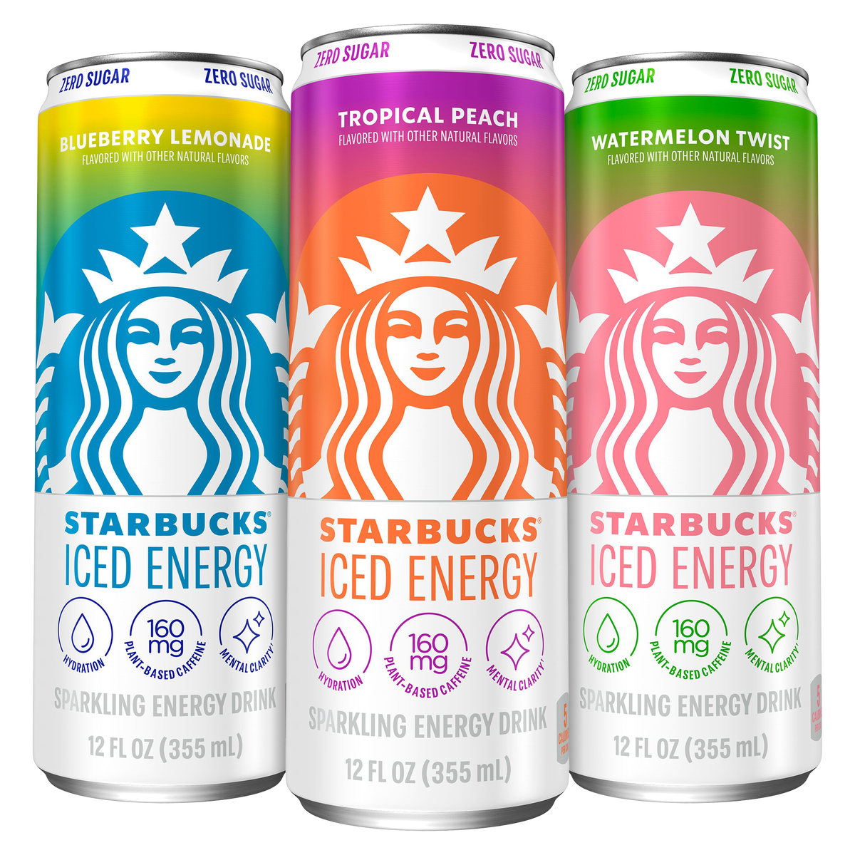 Starbucks Iced Energy, Zero Sugar, Variety Pack, 12 fl oz, 12 count