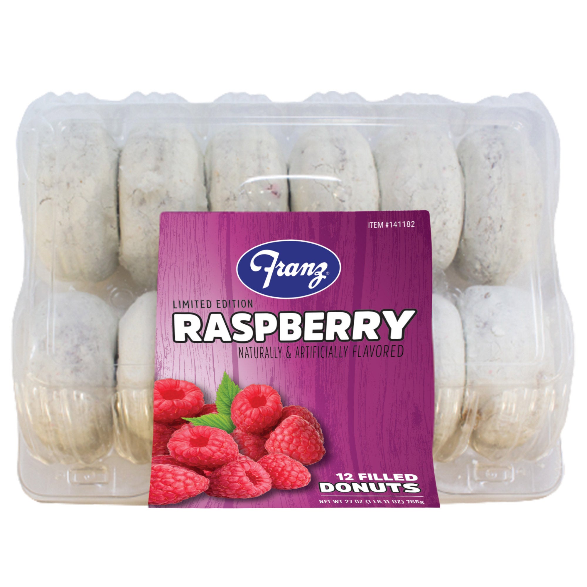 Franz Raspberry Filled Donut 12 count, 27 oz