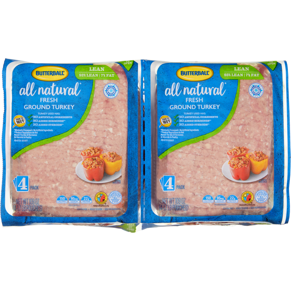 Butterball Ground Turkey, 93% Lean, 1.7 lbs, 4 count