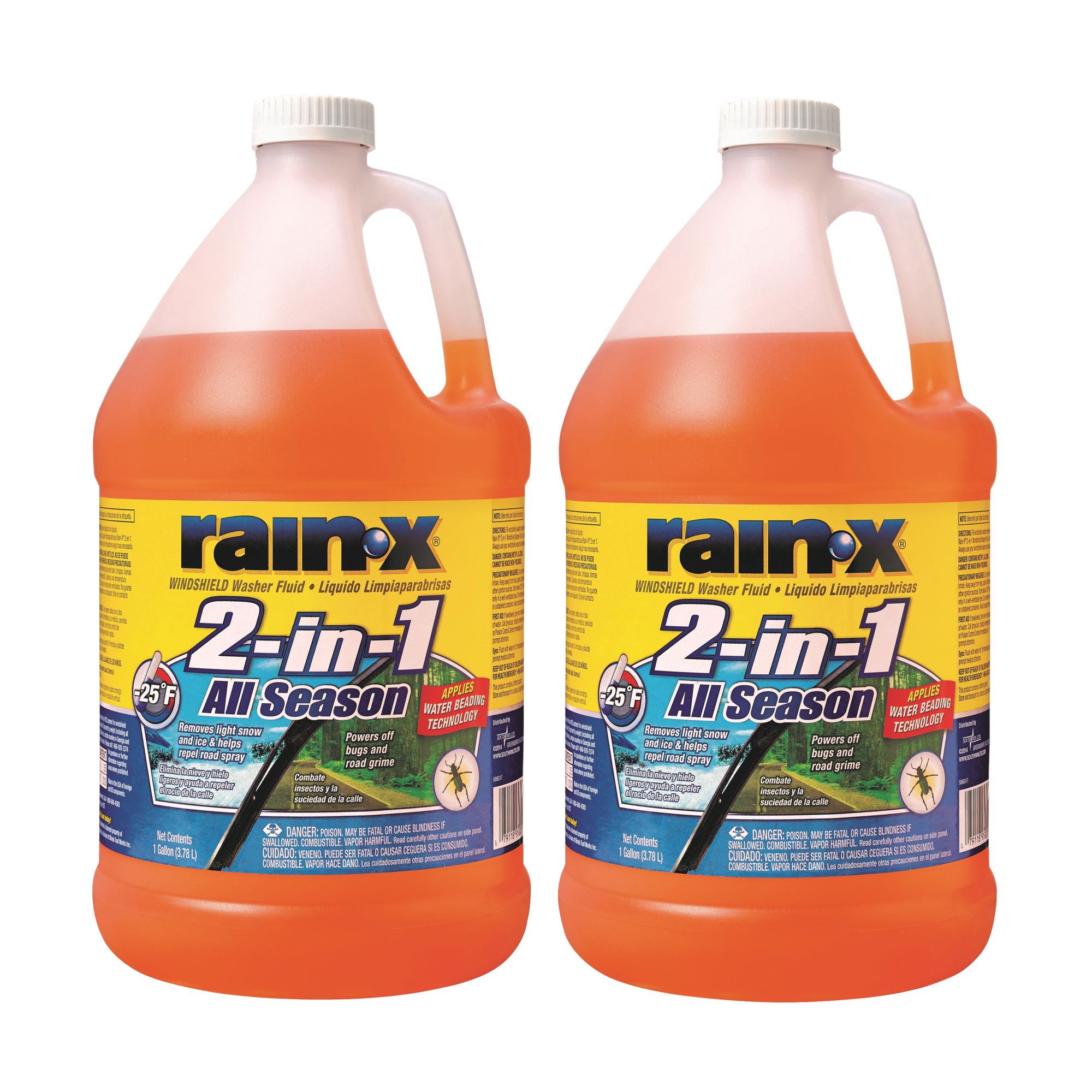 Rain-X 2-in-1 All Season Windshield Washer Fluid 16 fl oz (2-pk