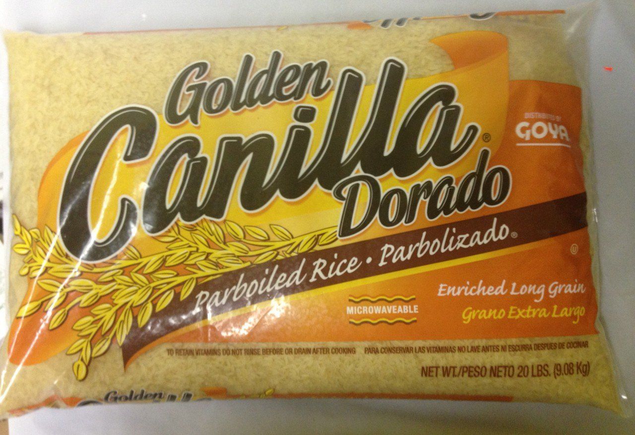 Goya Golden Canilla Parboiled Long Grain Enriched Rice 20 Pound