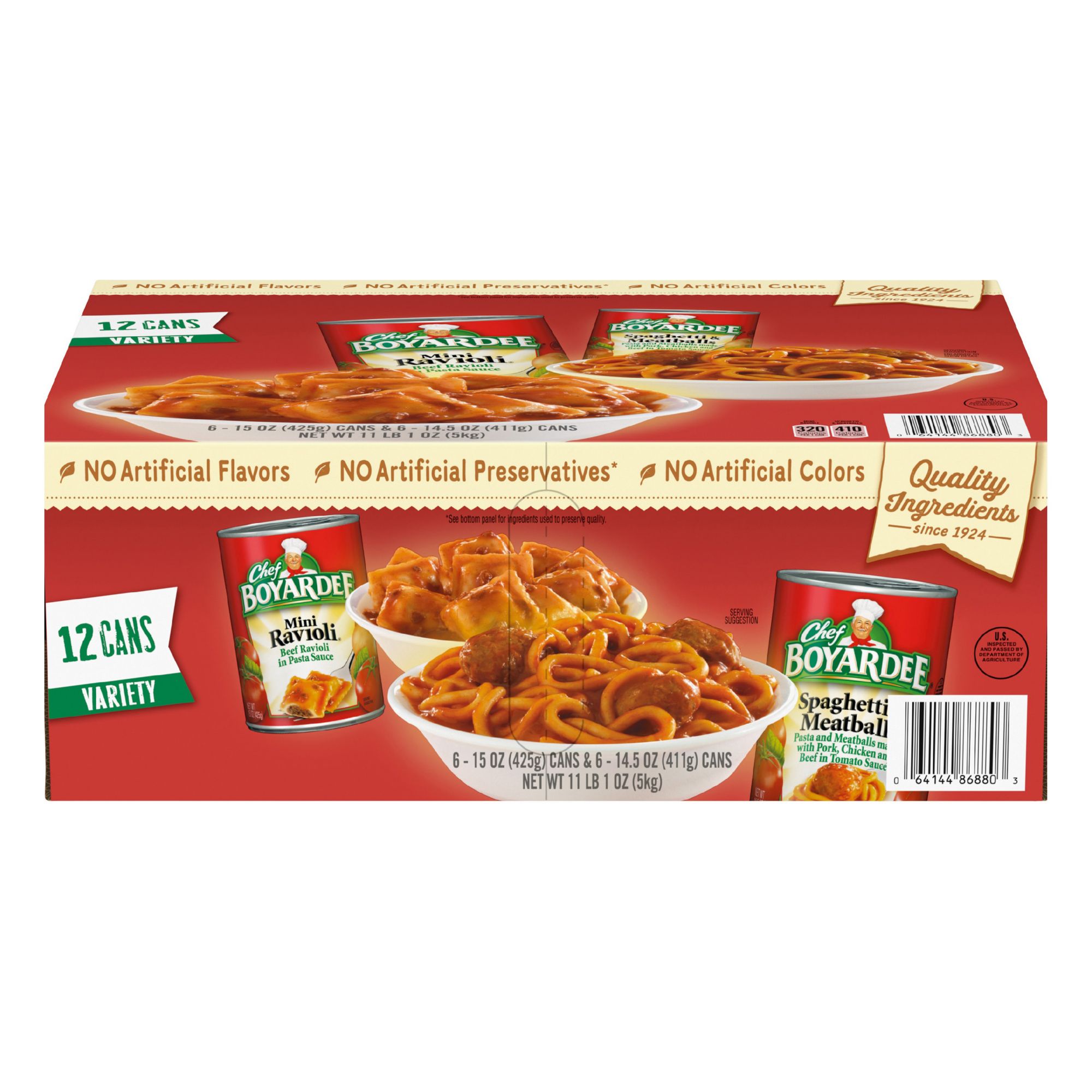 Chef Boyardee Cans Variety Pack 12 ct