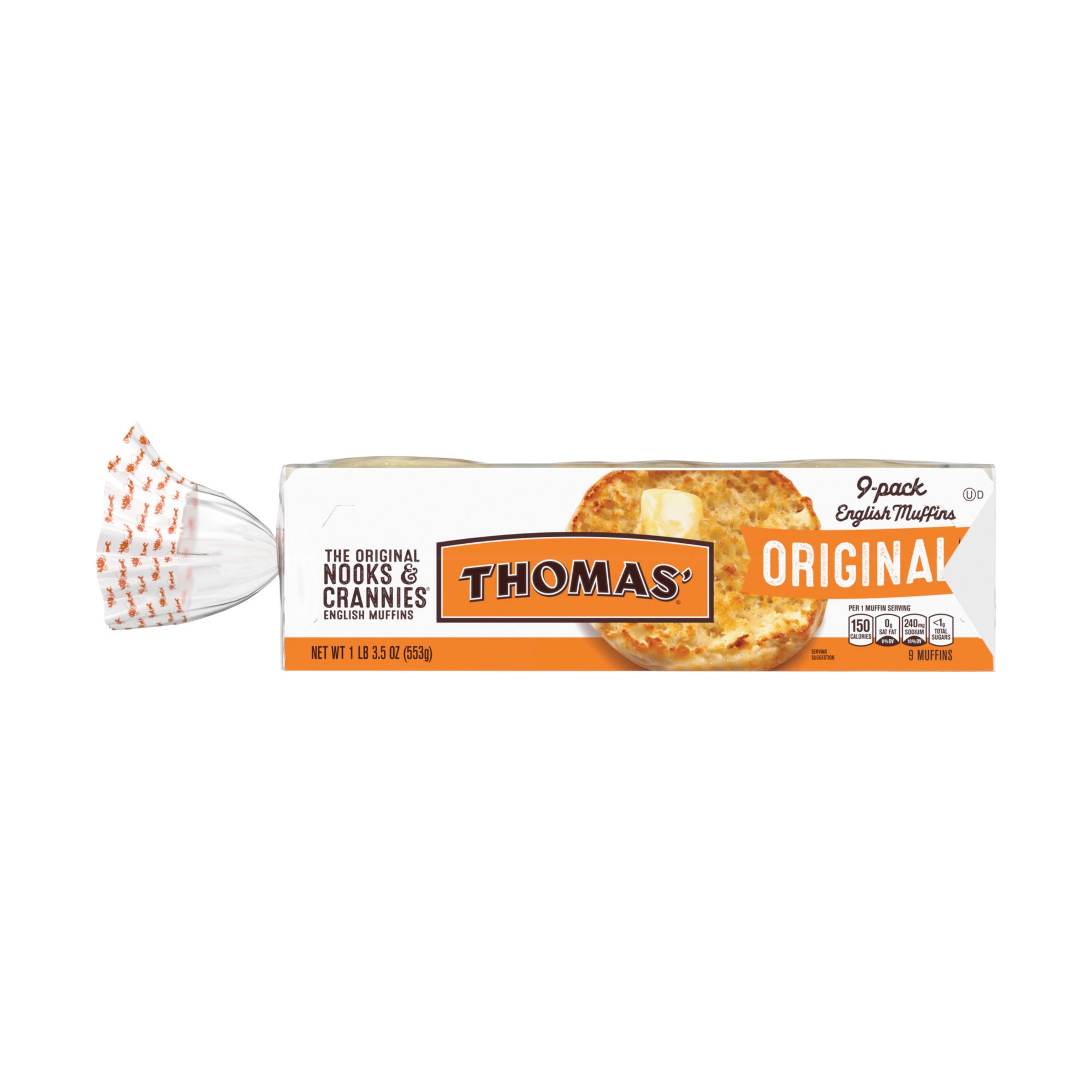 Thomas' English Muffins Original 9 ct (2-pk)