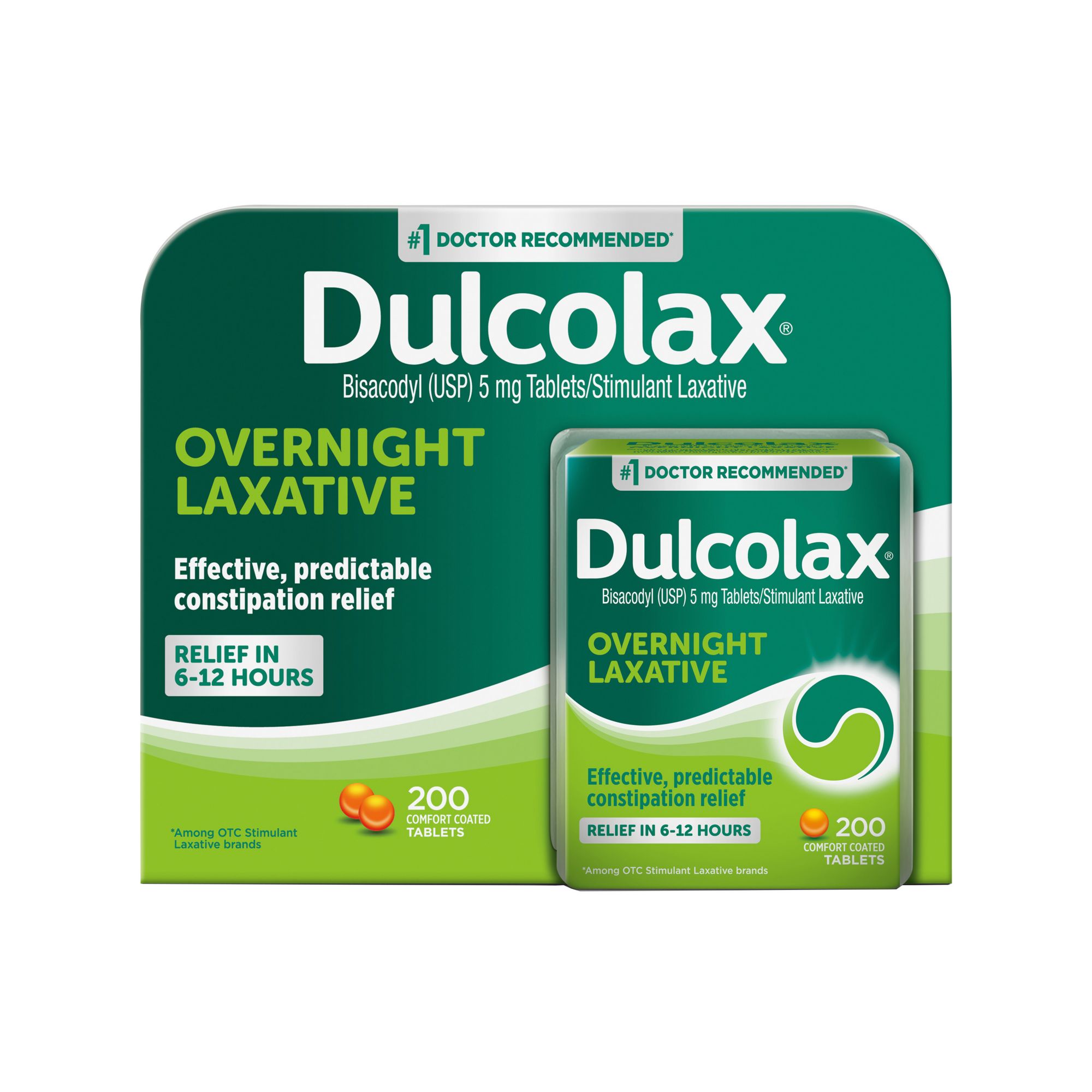 Dulcolax Overnight Laxative Tablets 200 ct
