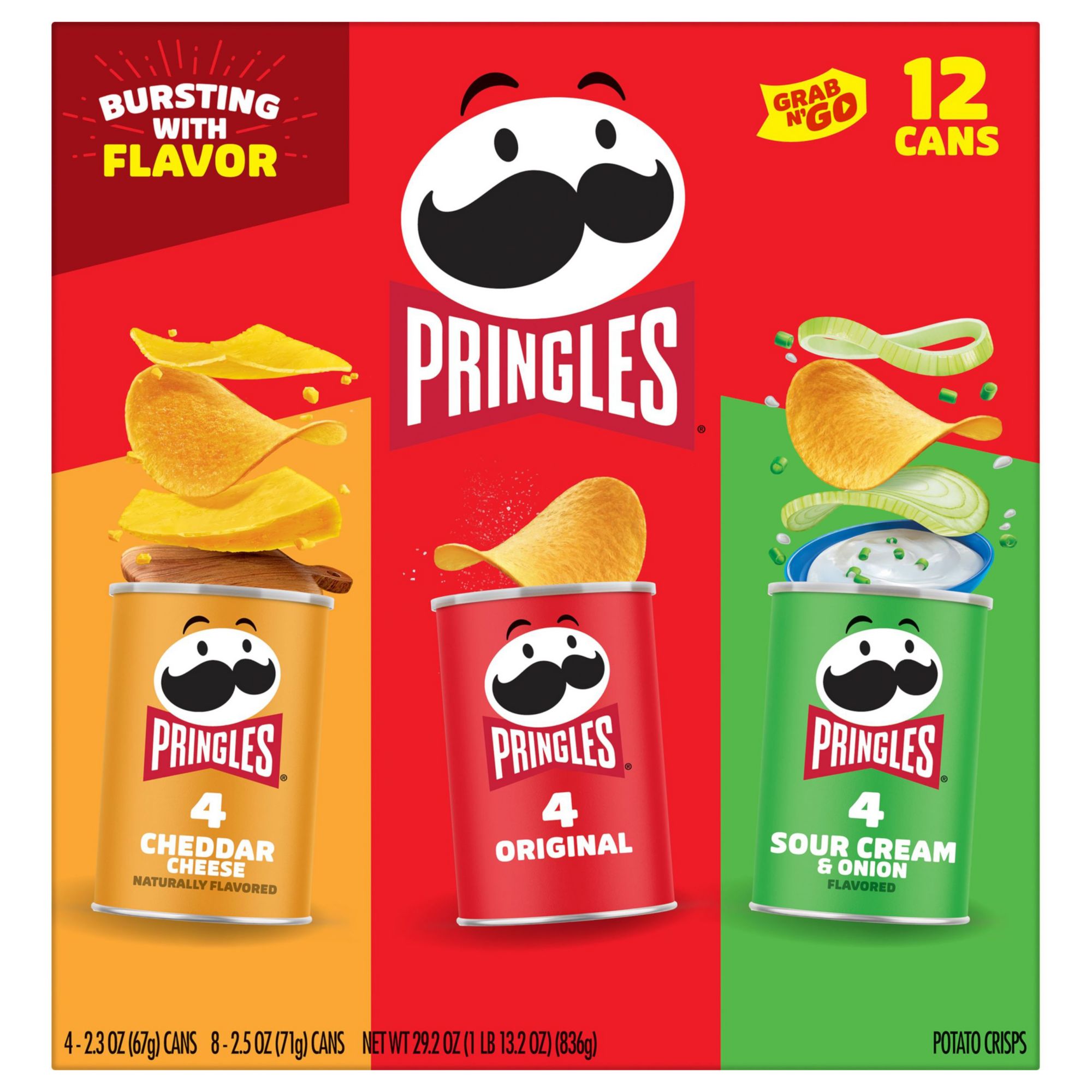 Pringles Grab 'N Go Cans Variety Pack 12 ct