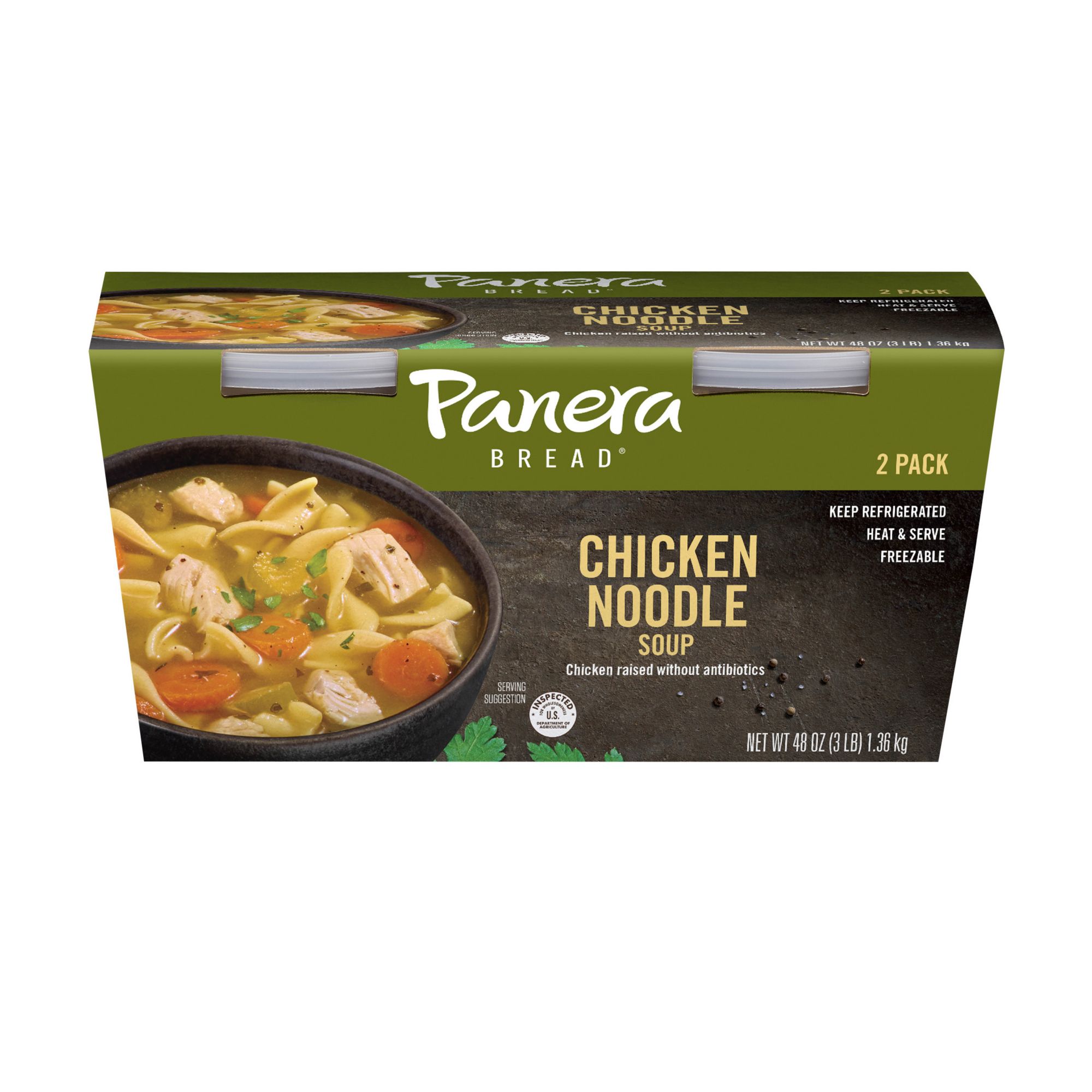 Panera Bread Chicken Noodle Soup, Soup Cups, 24 oz., 2 pack