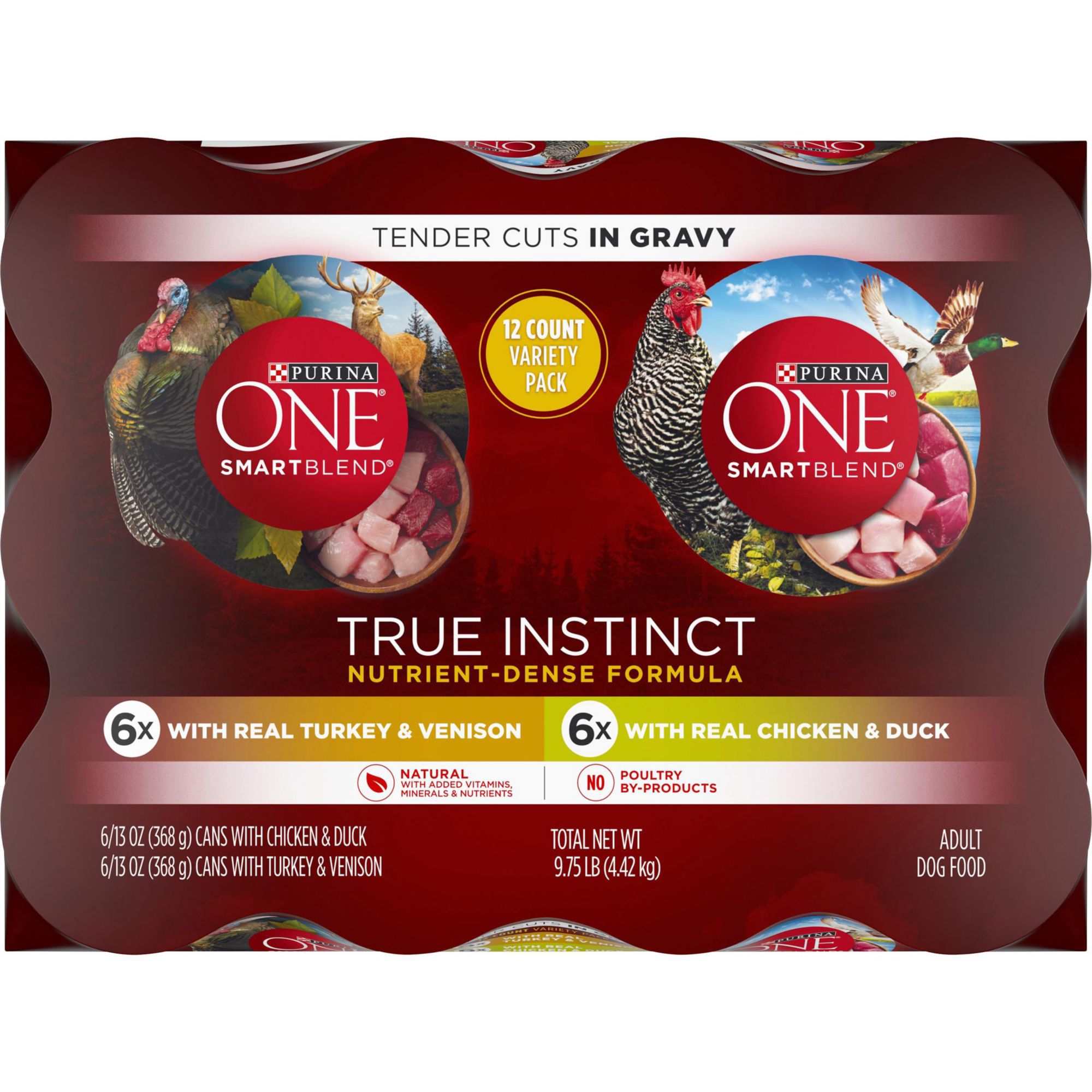 Purina One SmartBlend Adult Dog Food Variety Pack 13 oz (12-pk